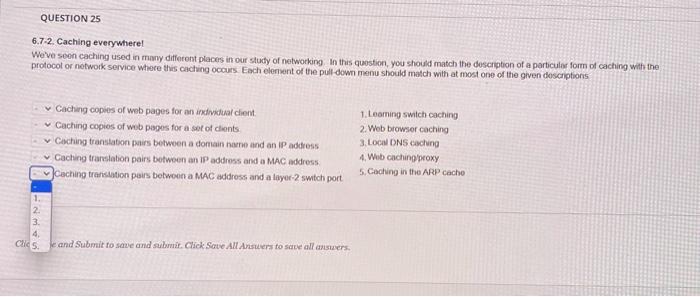 Solved 6.7.2. Caching everywhere! Weve seen caching used in | Chegg.com