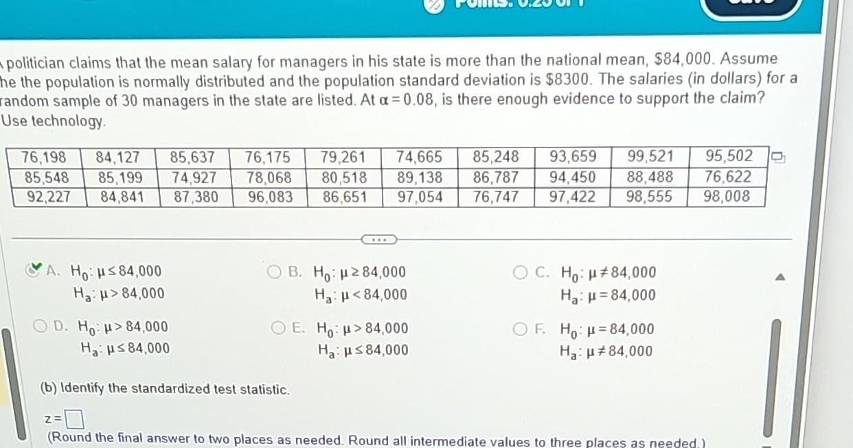 Solved two questions 1 identify the standardized test | Chegg.com