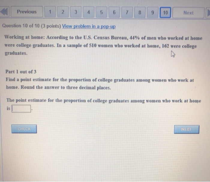 Solved Question 1 of 10 (4 points) View problem in a pop-up | Chegg.com