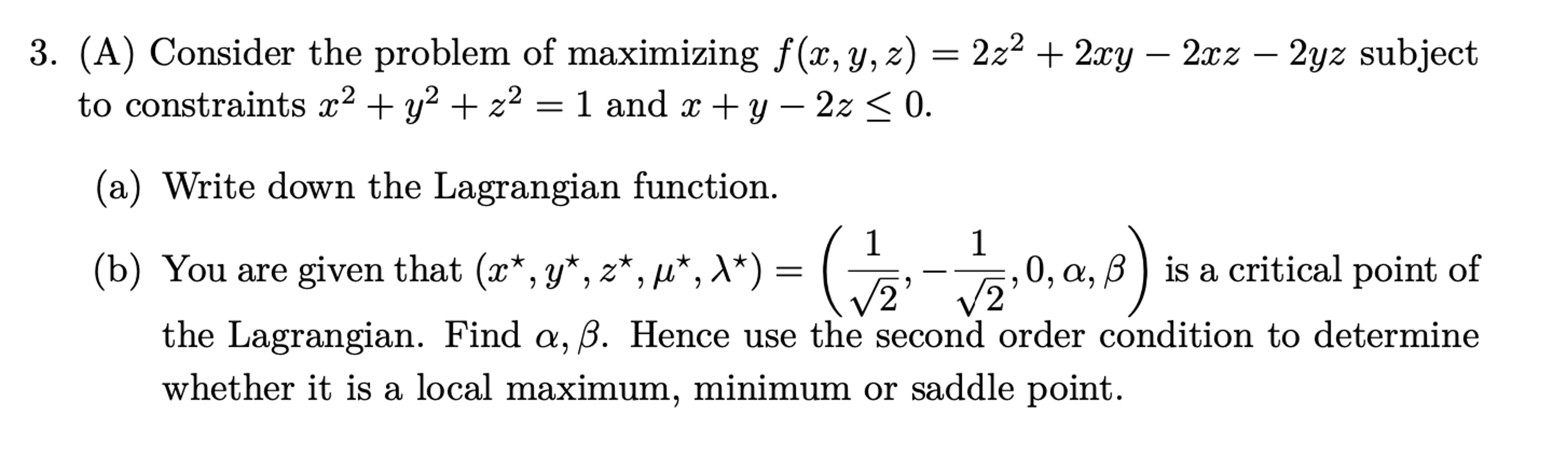 Solved Consider the problem of maximizing | Chegg.com