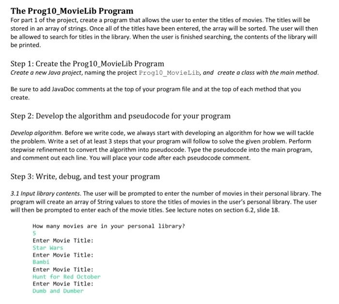 Solved So I need help with this whole coding project. Please | Chegg.com
