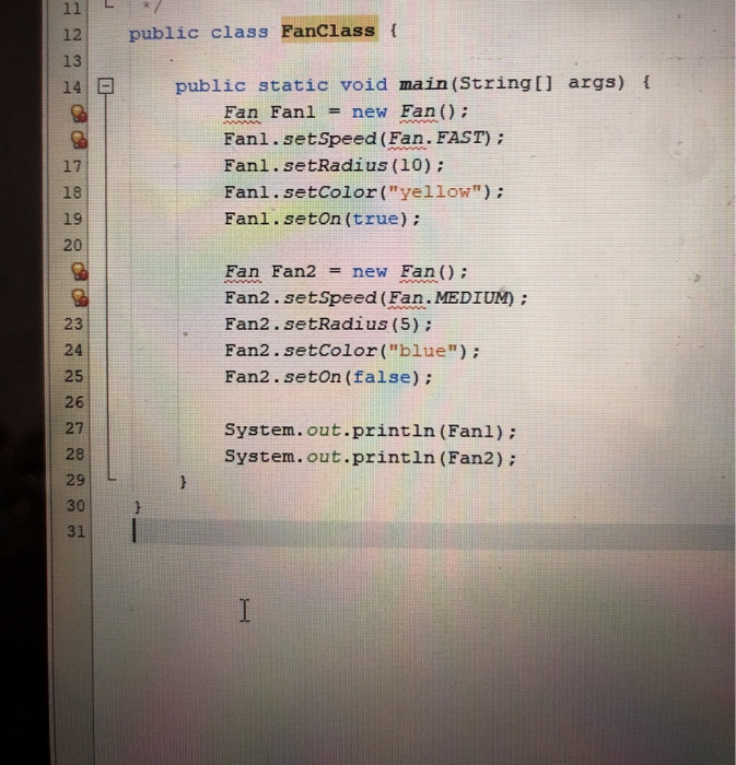 Solved (The Fan class)The Fan class must be in a separate | Chegg.com