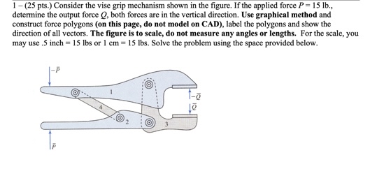 Solved .) ﻿Consider the vise grip mechanism shown in the | Chegg.com