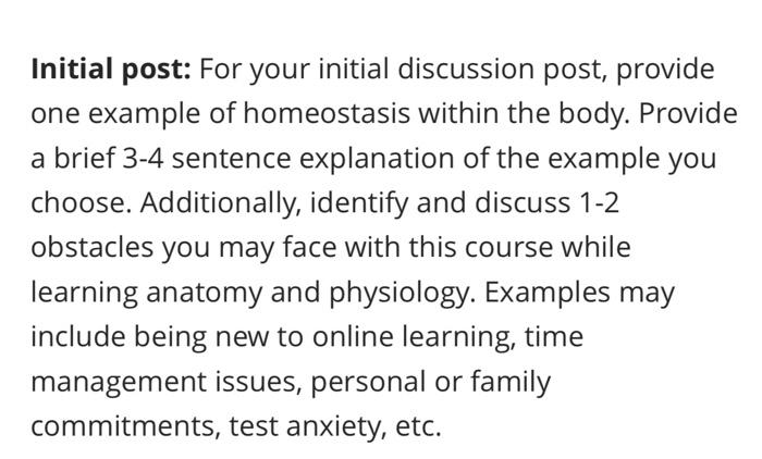 Solved Initial post: For your initial discussion post, | Chegg.com