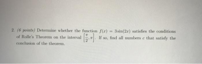 Solved 2. (6 points) Determine whether the function f(x) = 3 | Chegg.com