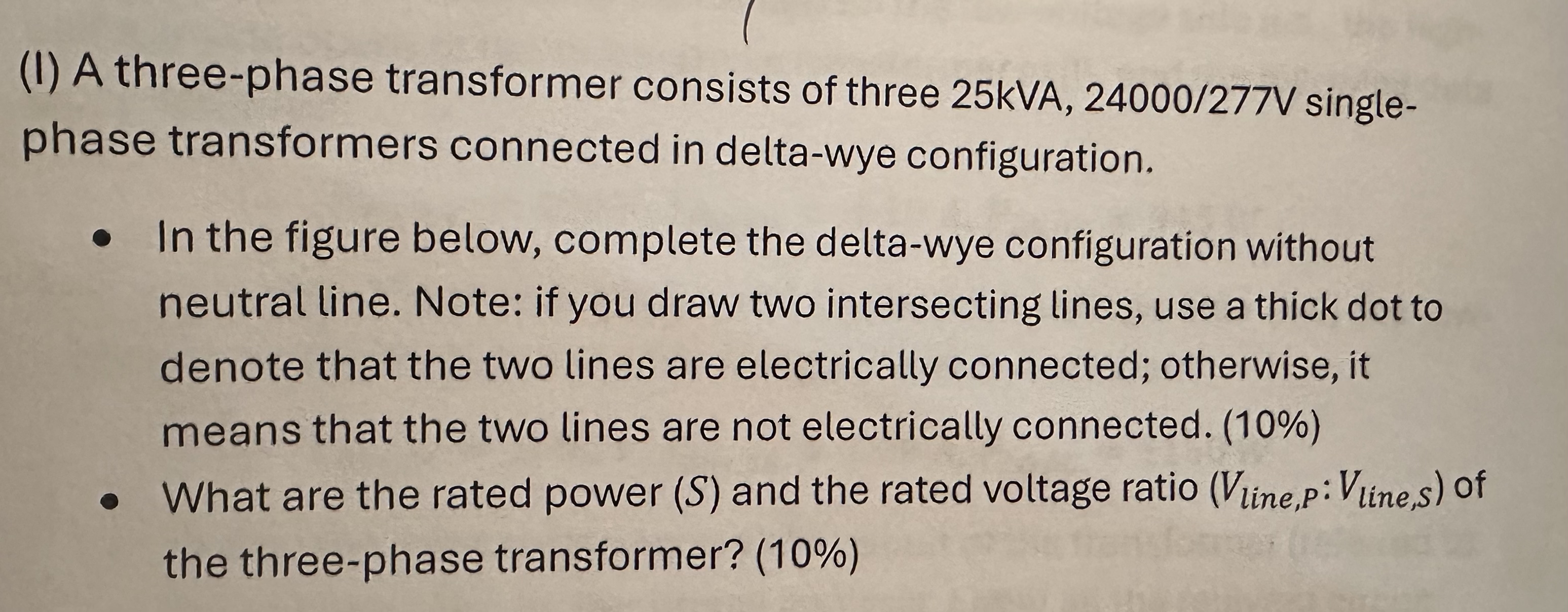 Solved (I) ﻿A three-phase transformer consists of three | Chegg.com