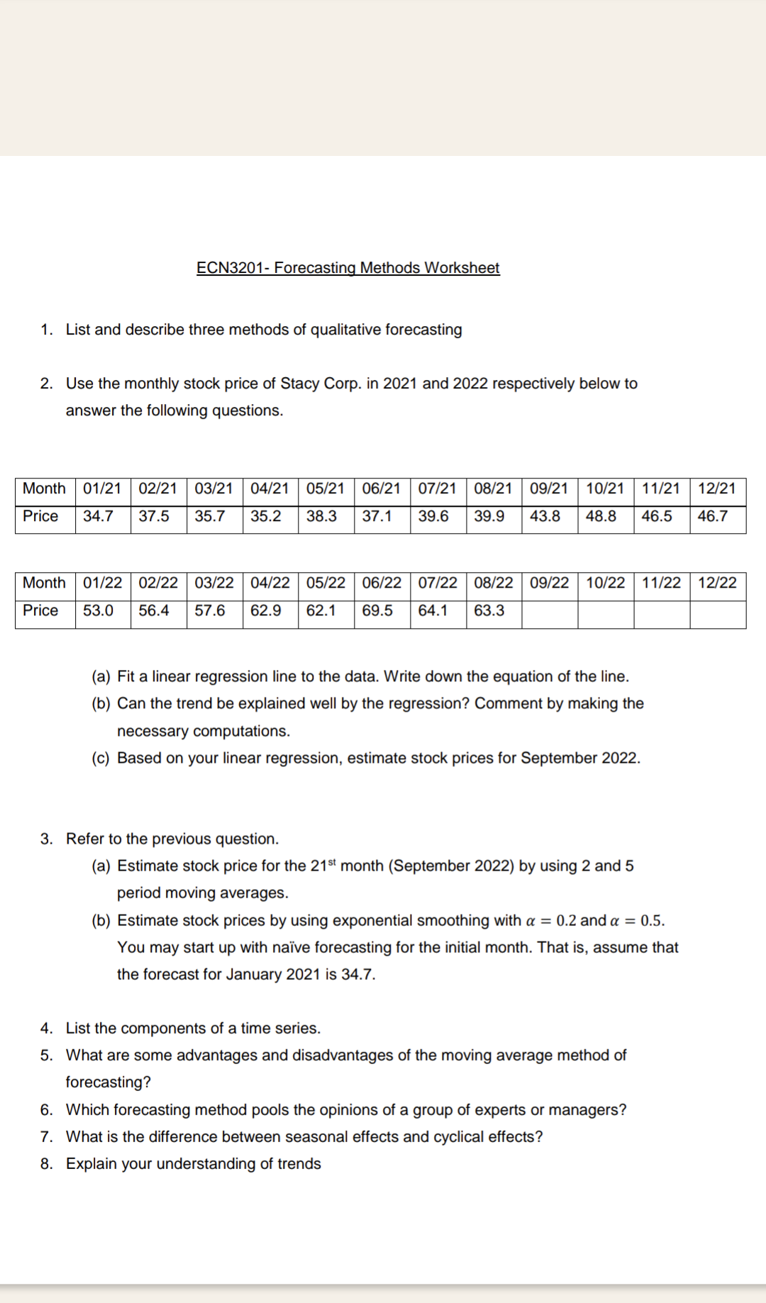 Solved 1. List and describe three methods of qualitative | Chegg.com