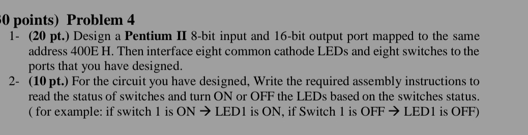 Solved 0 ﻿points) ﻿Problem 41- (20 ﻿pt.) ﻿Design a Pentium | Chegg.com