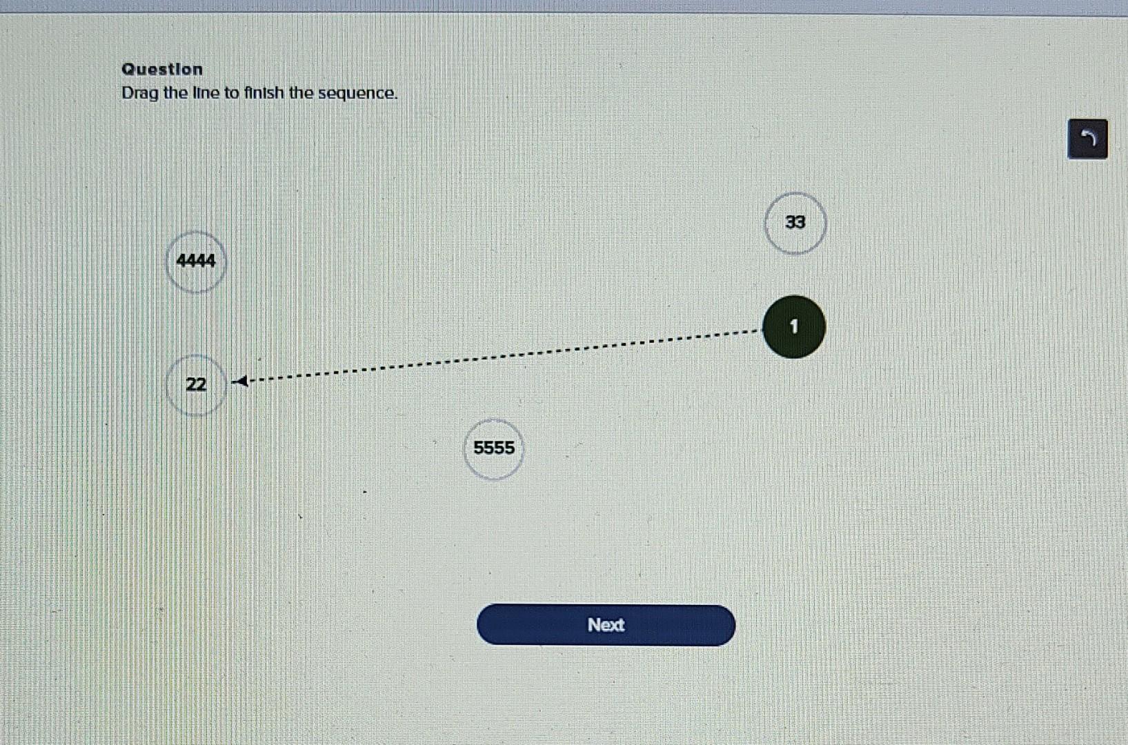 Solved Question Drag the line to finish the sequence. | Chegg.com