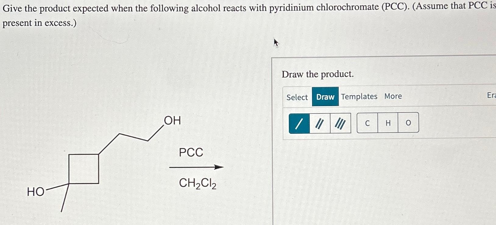 Solved Give the product expected when the following alcohol | Chegg.com