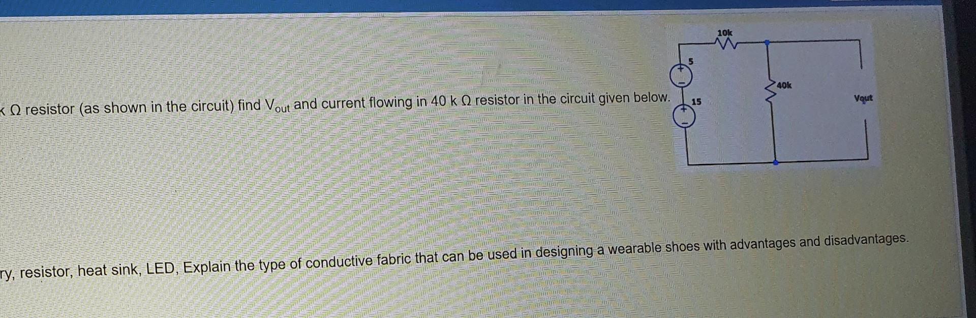 Solved 10k 40k 15 Vout