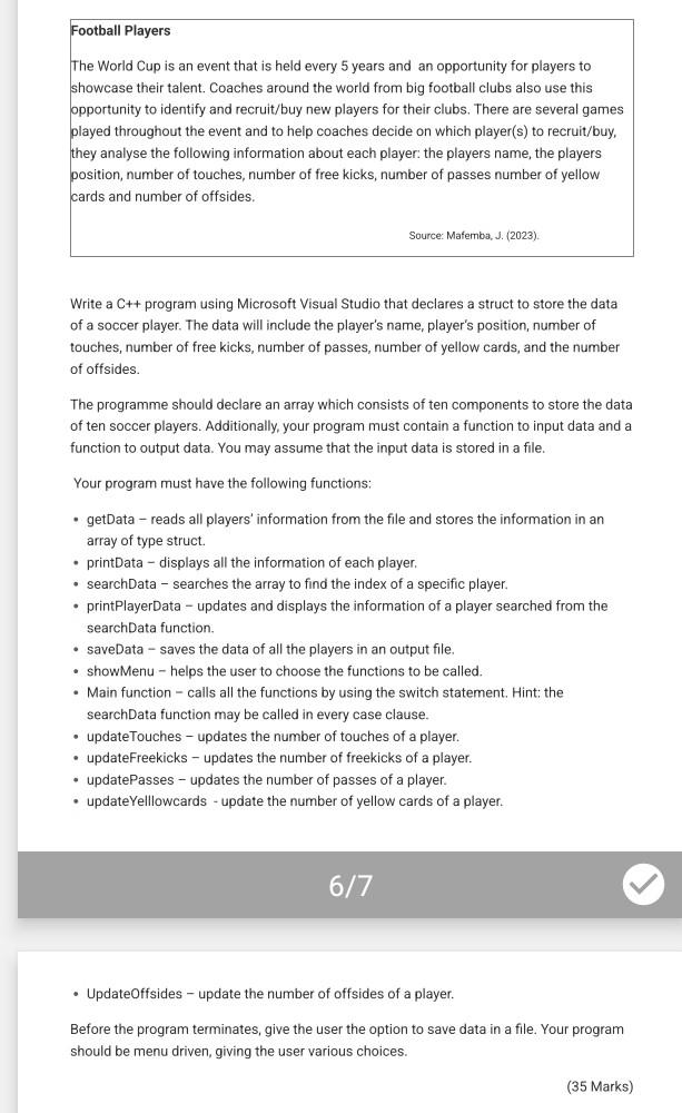 Solved Football Players The World Cup is an event that is | Chegg.com