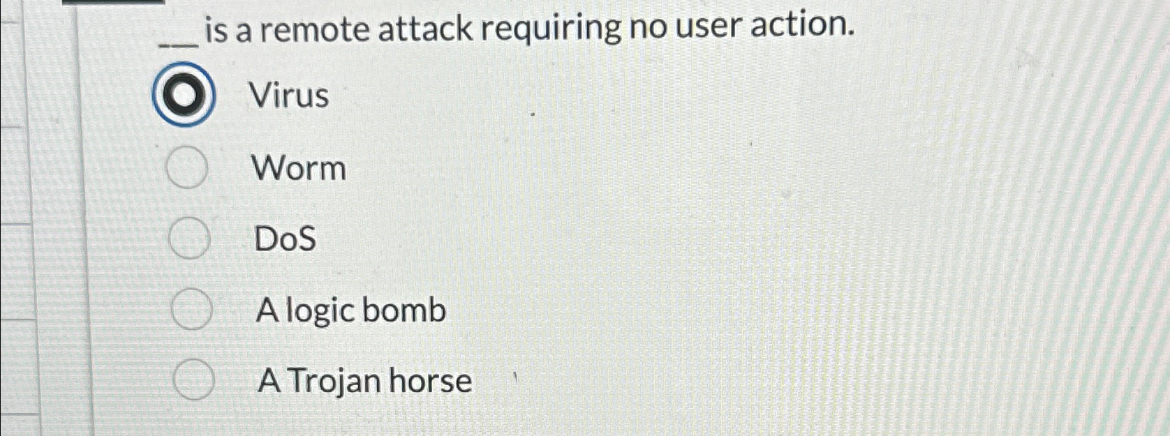 Solved is a remote attack requiring no user | Chegg.com