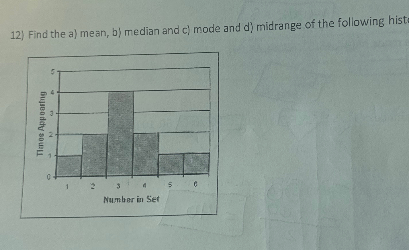 Solved Find the a) ﻿mean, b) ﻿median and c) ﻿mode and d) | Chegg.com