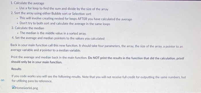 Solved Make a function that sorts an array of doubles and | Chegg.com