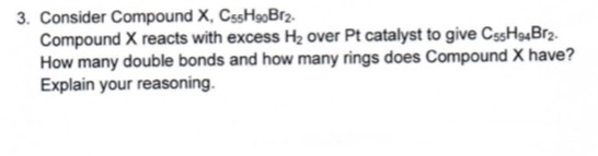 Solved 3. Consider Compound X, Css H9oBr2. Compound X reacts | Chegg.com