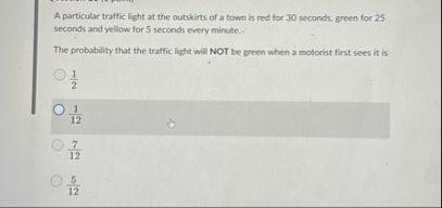 Solved A particular traffic light at the outskirts of a town | Chegg.com