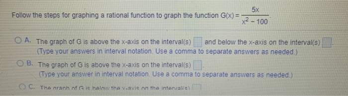 Solved Follow the steps for graphing a rational function to | Chegg.com
