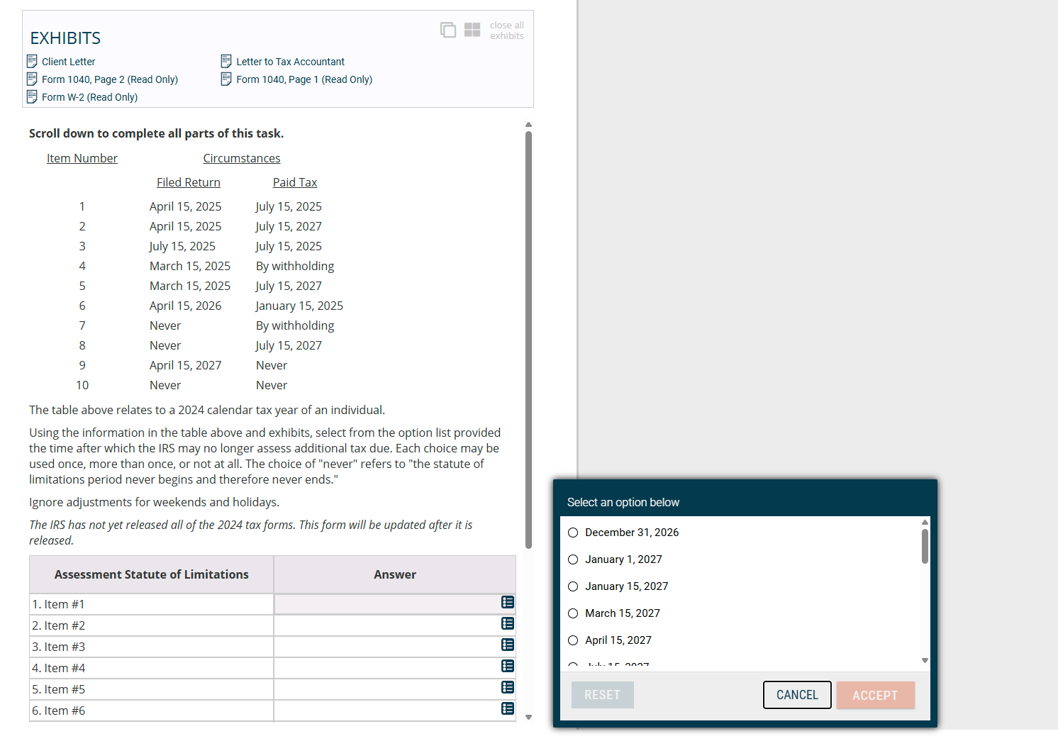 Solved Scroll down to complete all parts of this task. Item | Chegg.com
