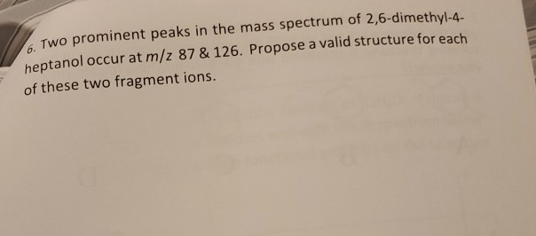 Solved Two prominent peaks in the mass spectrum of | Chegg.com