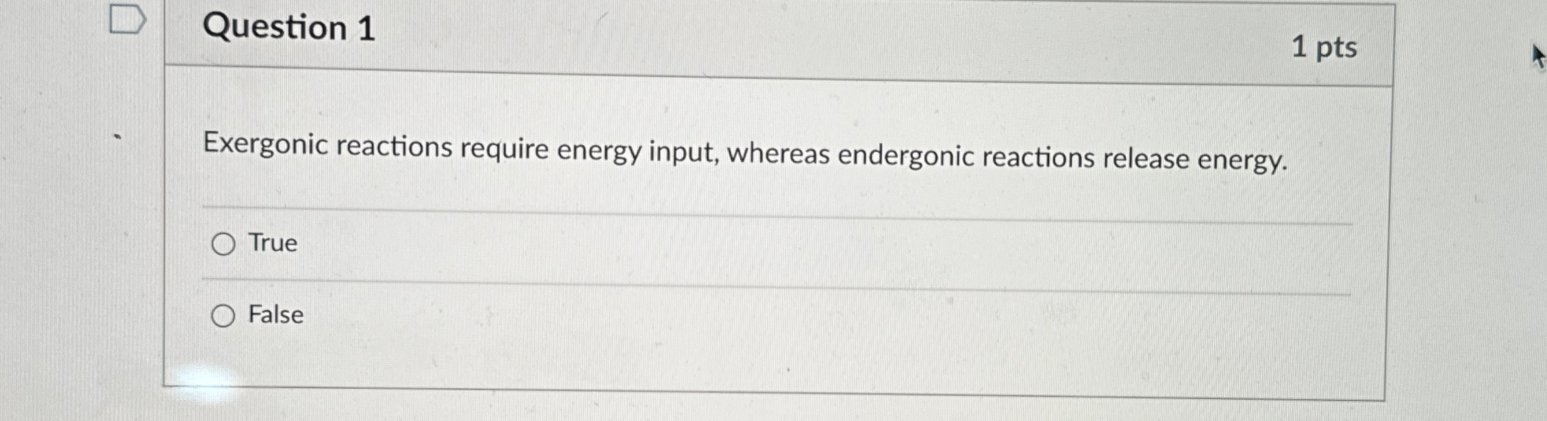 Solved Question 11 ﻿ptsExergonic reactions require energy | Chegg.com