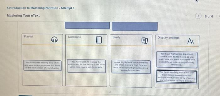 Cintroduotion to Mastering Nutrition - Attempt 1 | Chegg.com Cintroduotion to Mastering Nutrition - Attempt 1 | Chegg.com