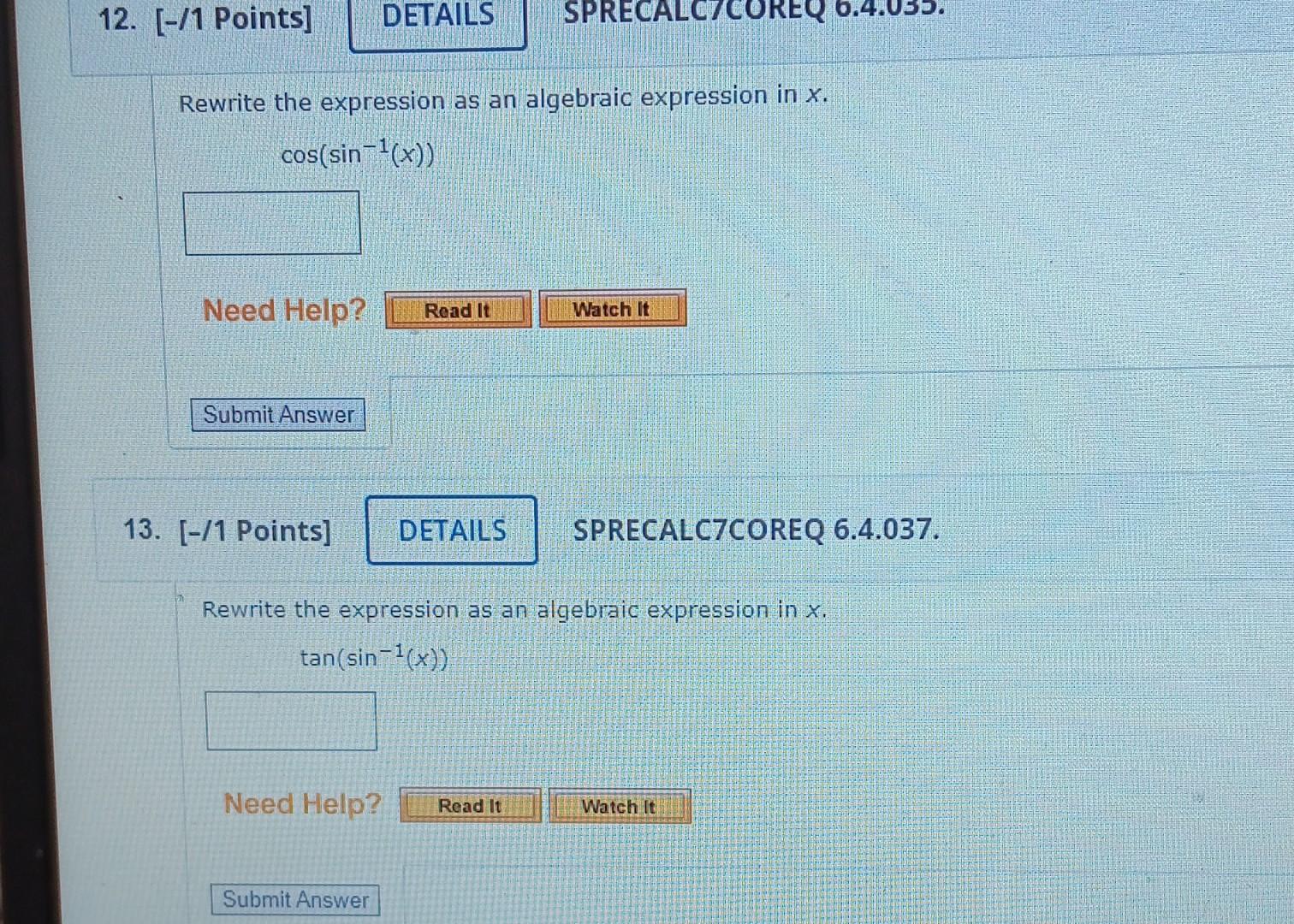 Solved Rewrite the expression as an algebraic expression in | Chegg.com