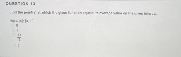 Solved Find the point(s) at which the given function equals | Chegg.com