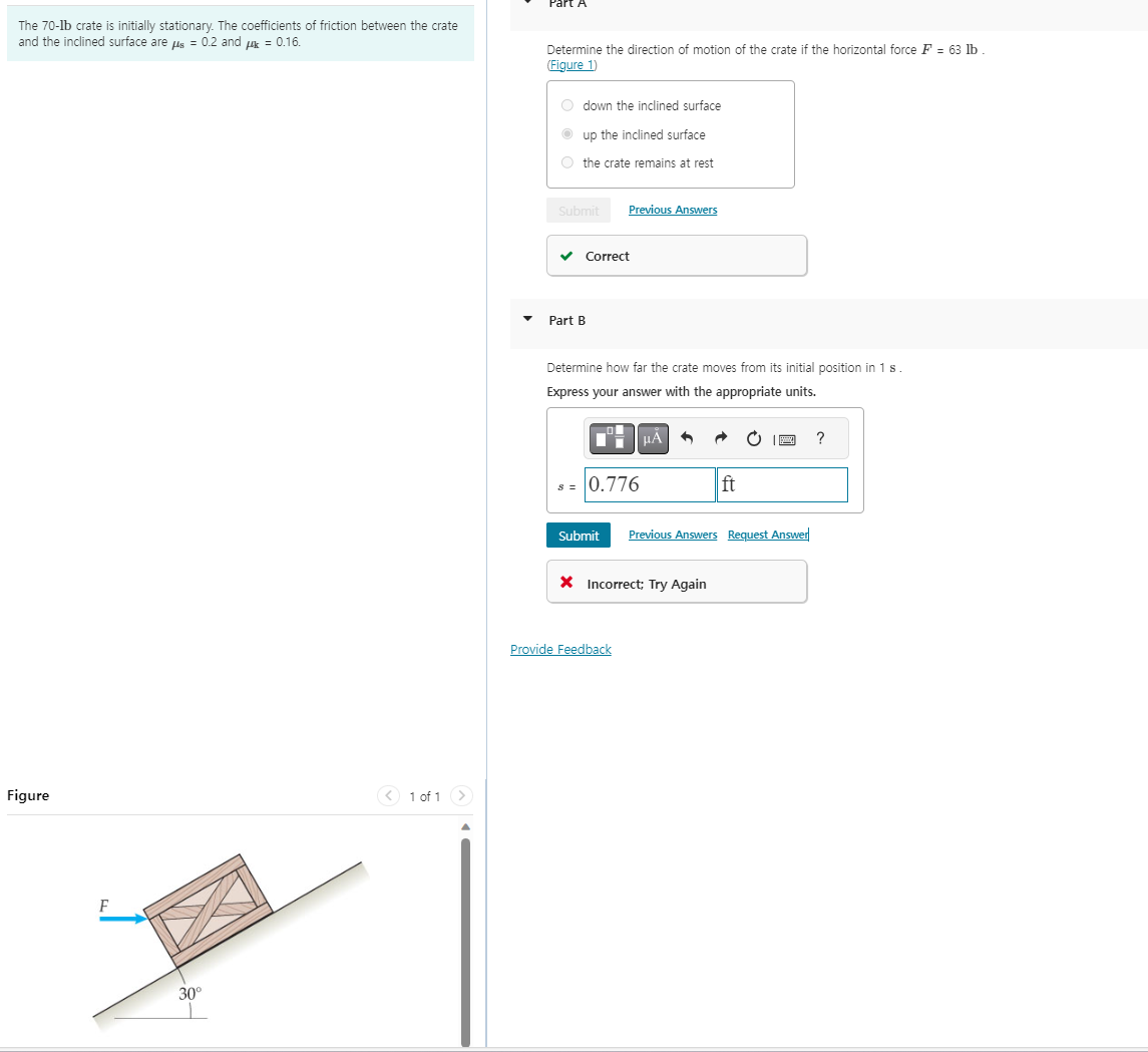 Solved The 70-lb ﻿crate is initially stationary. The | Chegg.com
