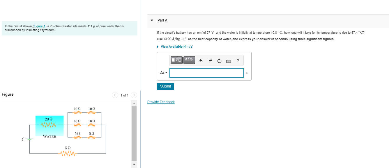 Solved In the circuit shown,(Figure 1) ﻿a 20-ohm resistor | Chegg.com
