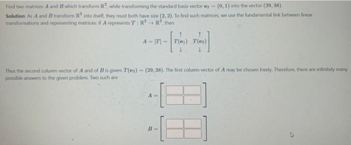 Solved Find two matices A and B which transform R2, while | Chegg.com