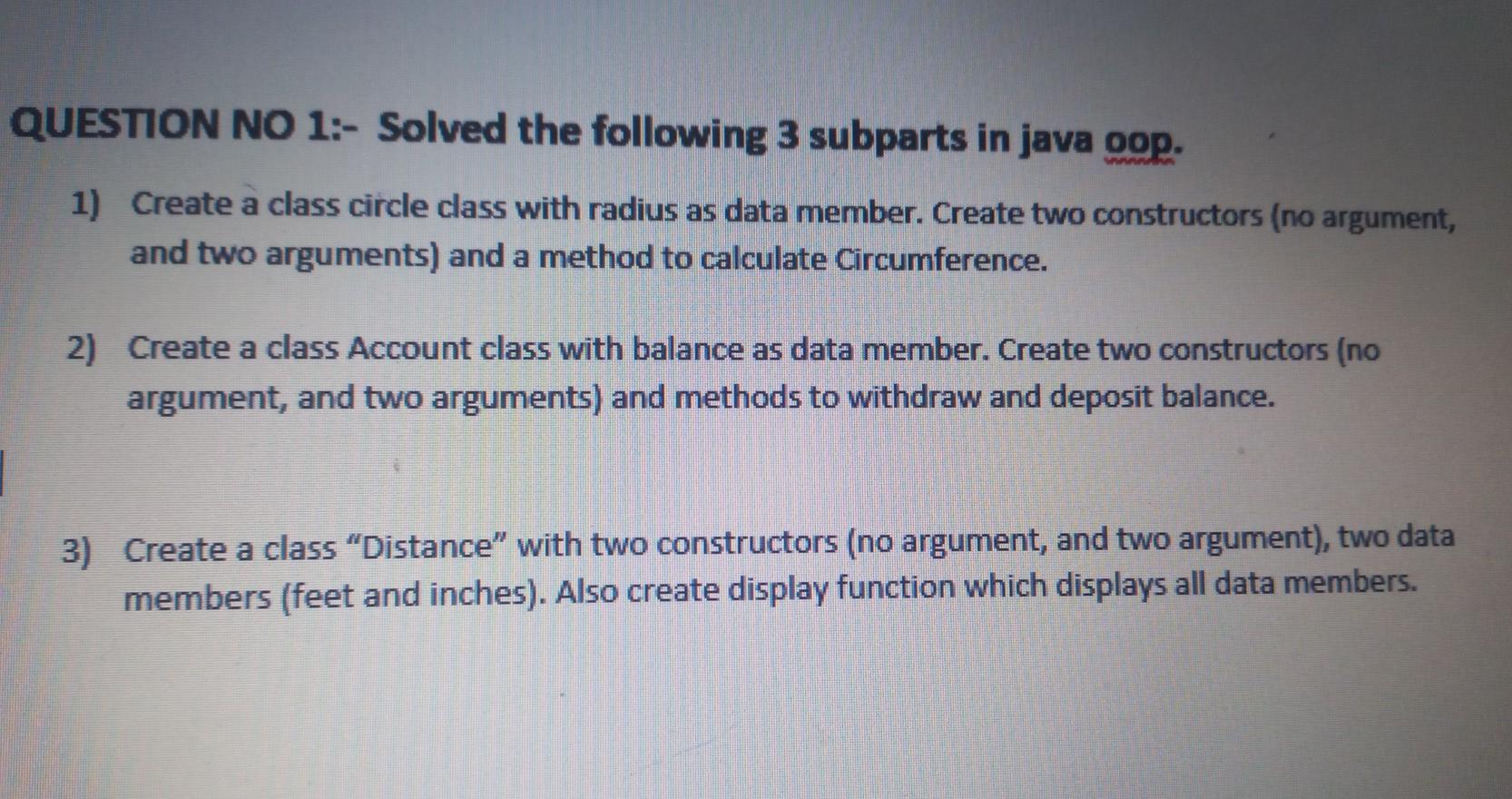 Solved QUESTION NO 1:- Solved the following 3 subparts in | Chegg.com