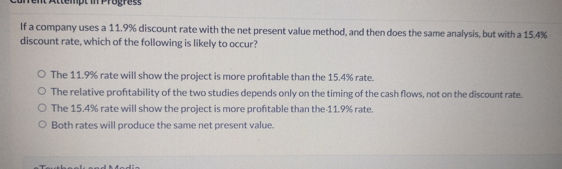 If a company uses a 11.9% ﻿discount rate with the net | Chegg.com