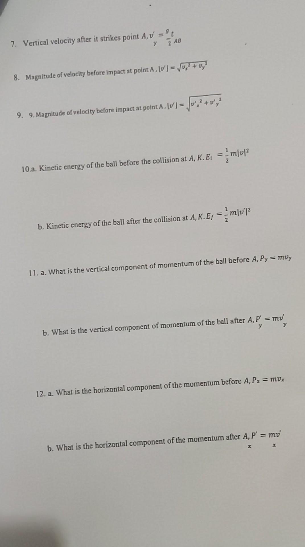 Experiment Name Projectile Motion Assignment To Chegg