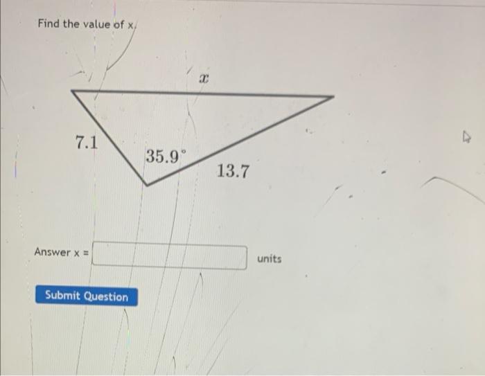 Solved Find the value of x | Chegg.com