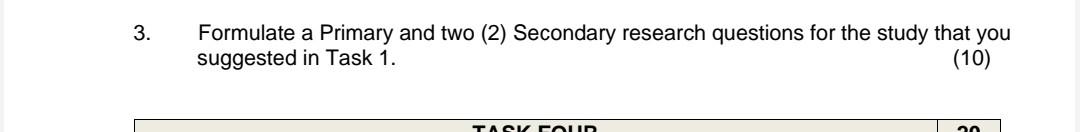 Solved Formulate a Primary and two (2) Secondary research | Chegg.com
