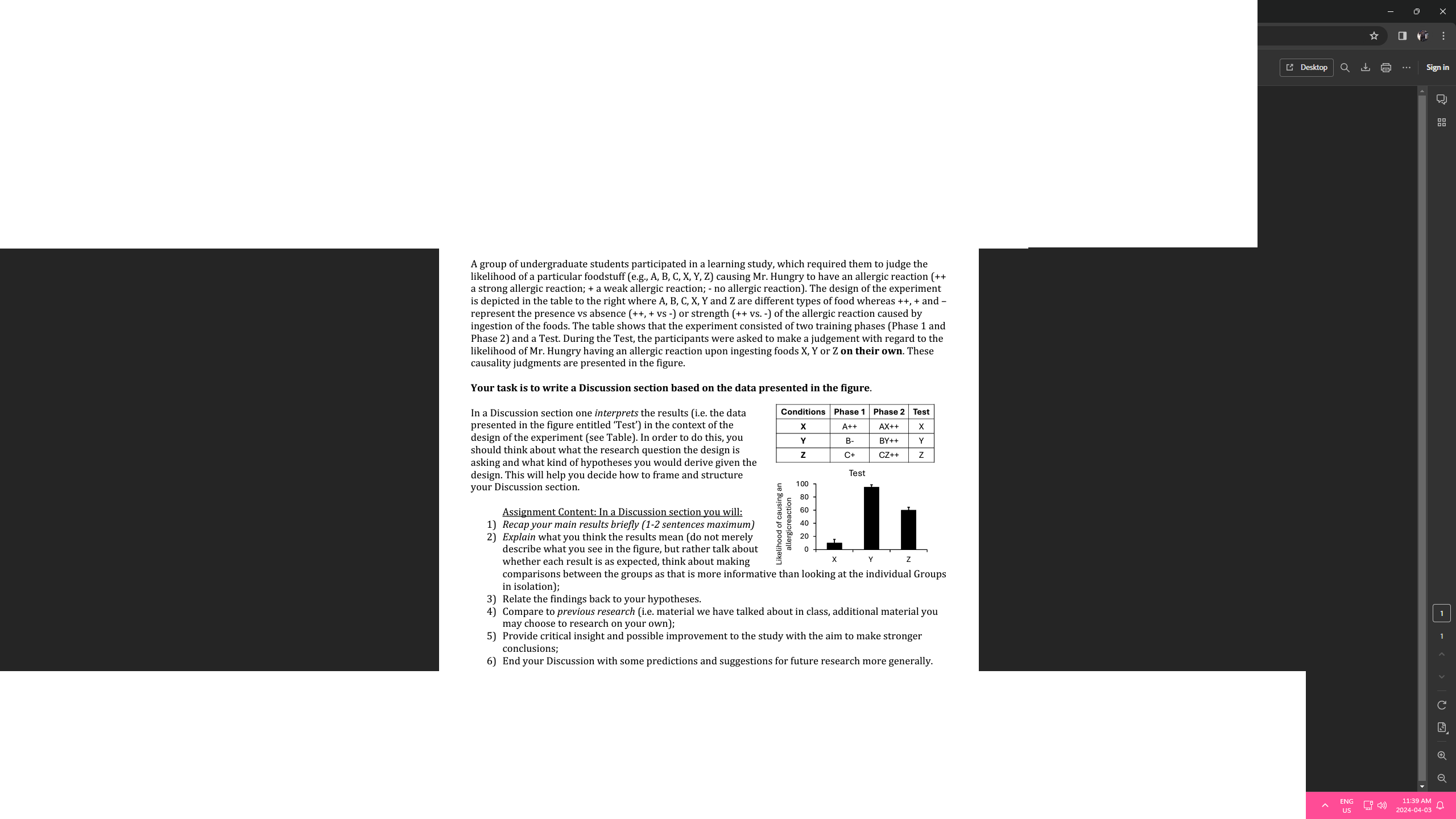 Solved A group of undergraduate students participated in a | Chegg.com