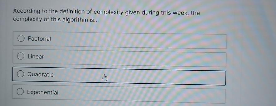 Solved According to the definition of complexity given | Chegg.com