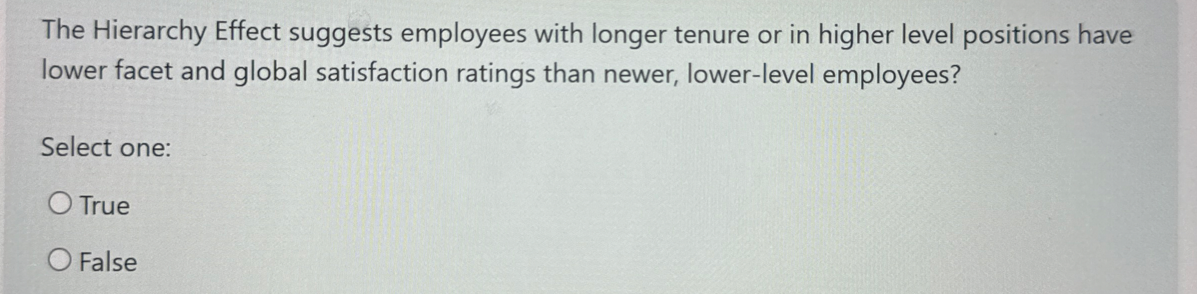 Solved The Hierarchy Effect suggests employees with longer | Chegg.com
