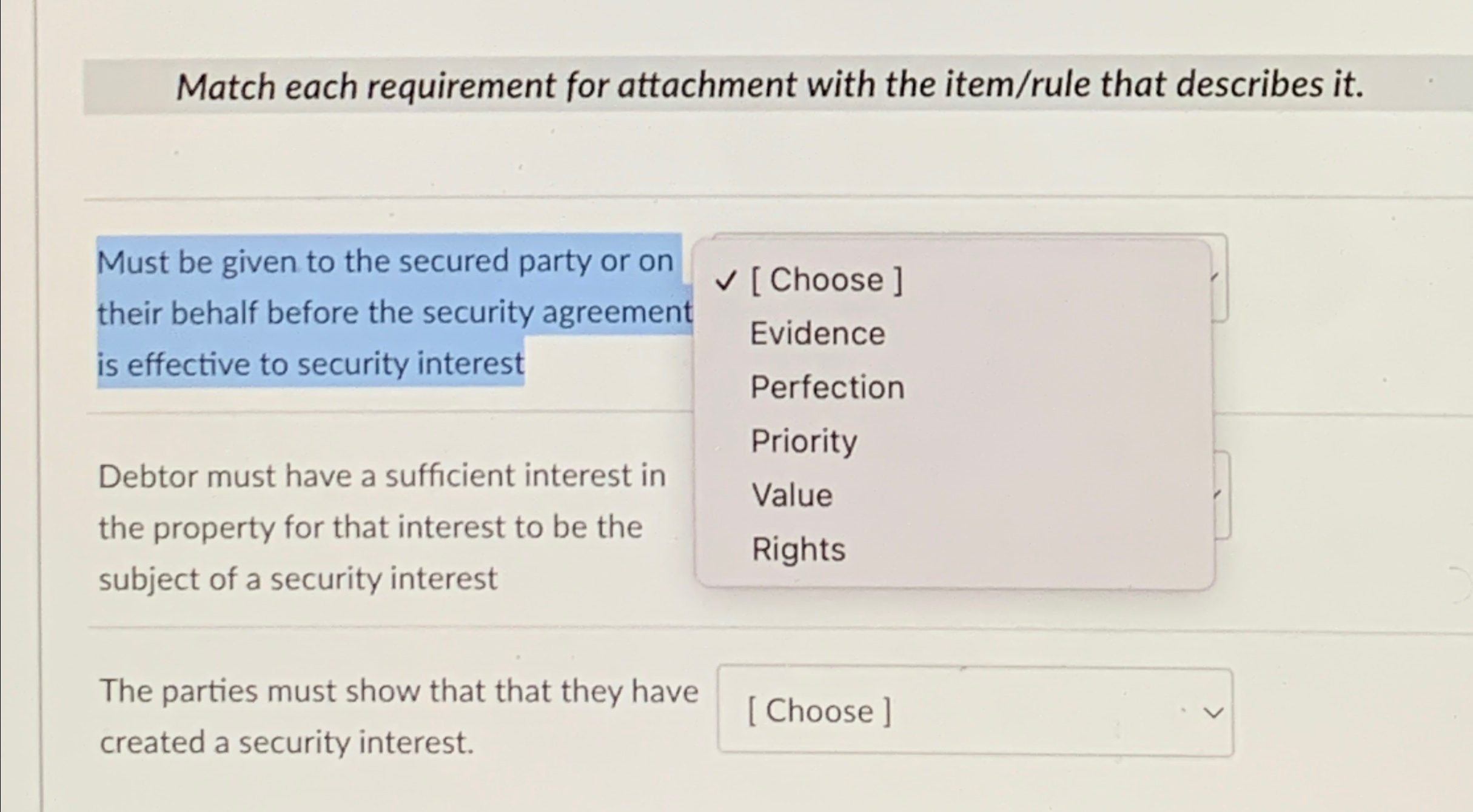 Solved Match each requirement for attachment with the | Chegg.com