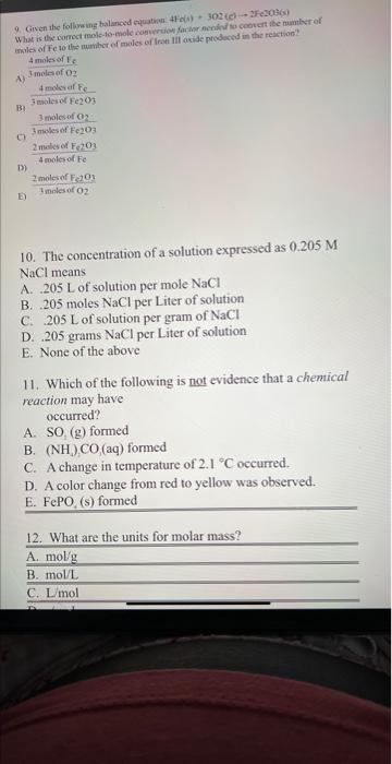 Solved ** Multiple Choice 1-12** 1. Wbich of the following | Chegg.com