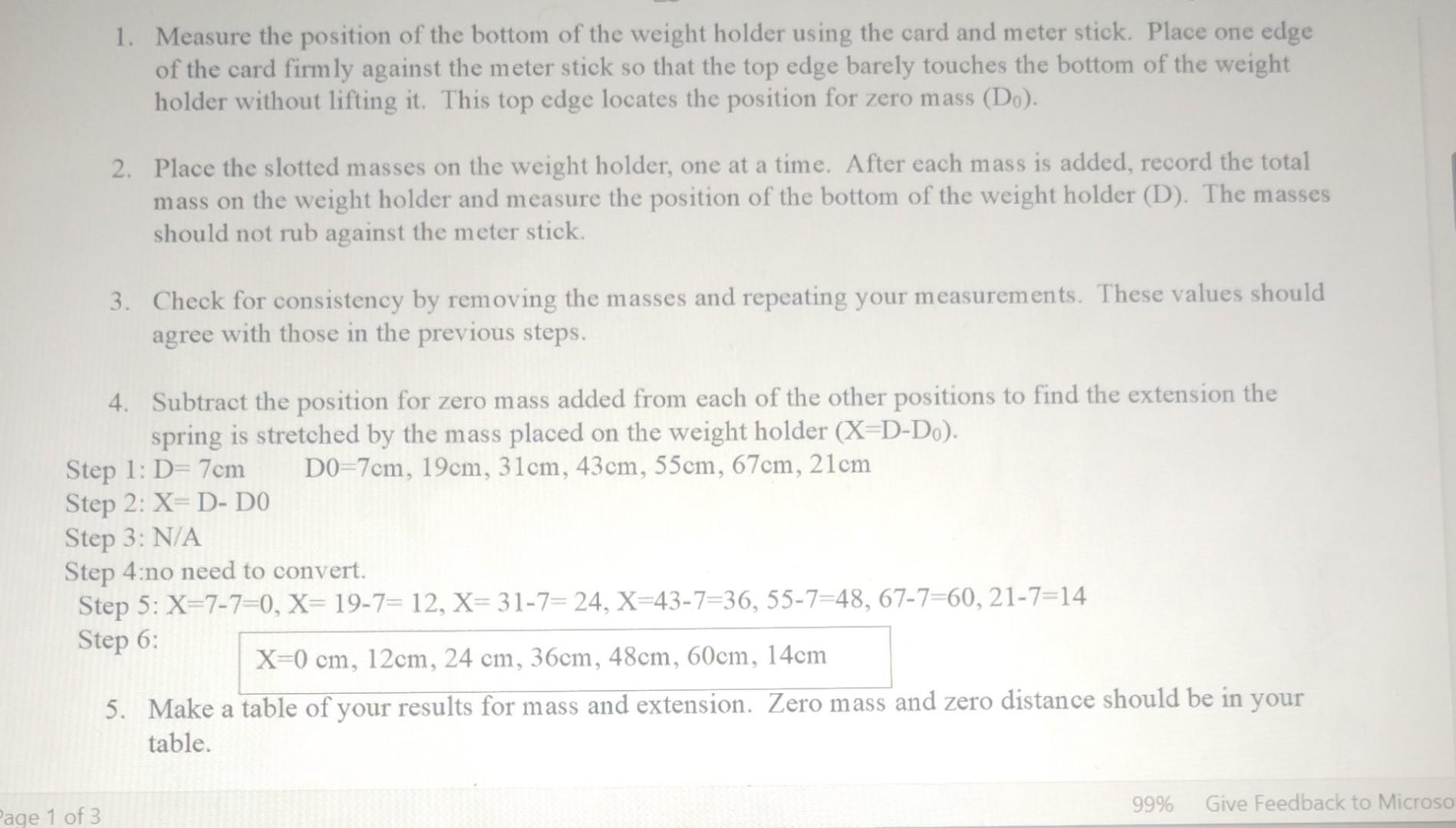 Solved SPRINGS (SP) Introduction: Consider a spring hanging | Chegg.com