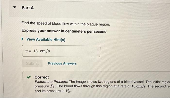 Solved The buildup of plaque on the walls of an artery may | Chegg.com
