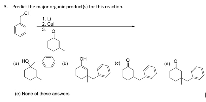 Solved 1. Predict the major product(s) for this reaction. 1. | Chegg.com