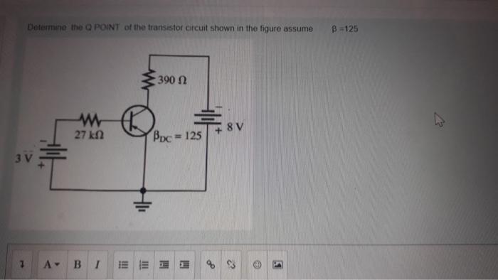 Solved PLEASE I NEED THE ANSWERDetermine the Q POINT of | Chegg.com