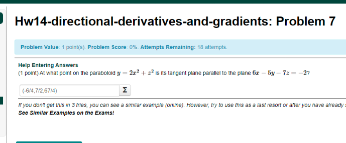 Solved Hw14-directional-derivatives-and-gradients: Problem 7 | Chegg.com
