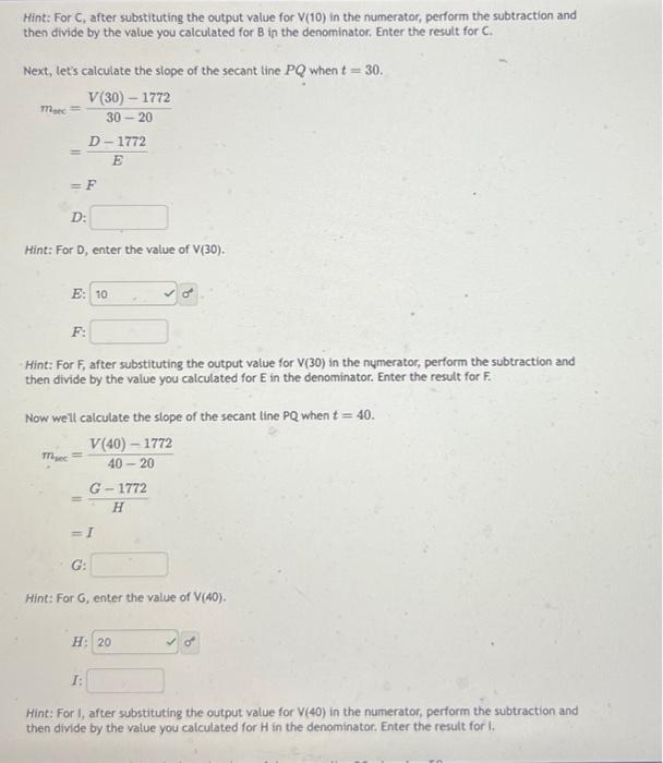 Solved Hint: For C, after substituting the output value for | Chegg.com