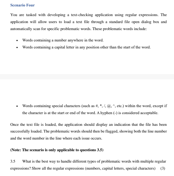 Solved Scenario FourYou are tasked with developing a | Chegg.com