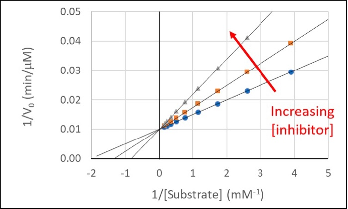 Solved Shown below is the Lineweaver-Burk (double | Chegg.com