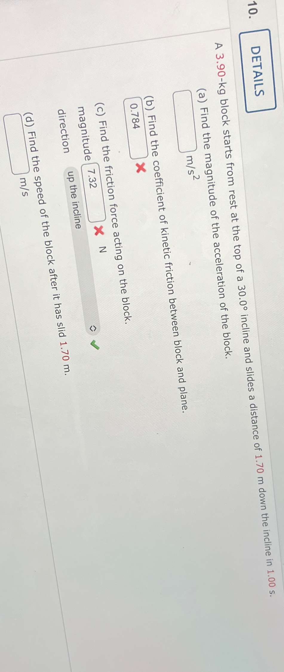 Solved A 3.90-kg ﻿block starts from rest at the top of a | Chegg.com